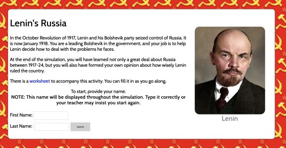 New Simulation: Lenin’s Russia – ActiveHistory